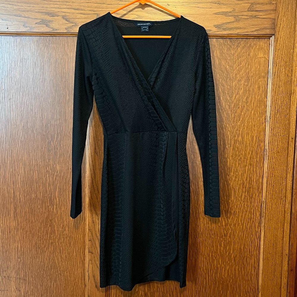 French Connection Snake Jacquard Wrap Dress Sz. 6 - Gem